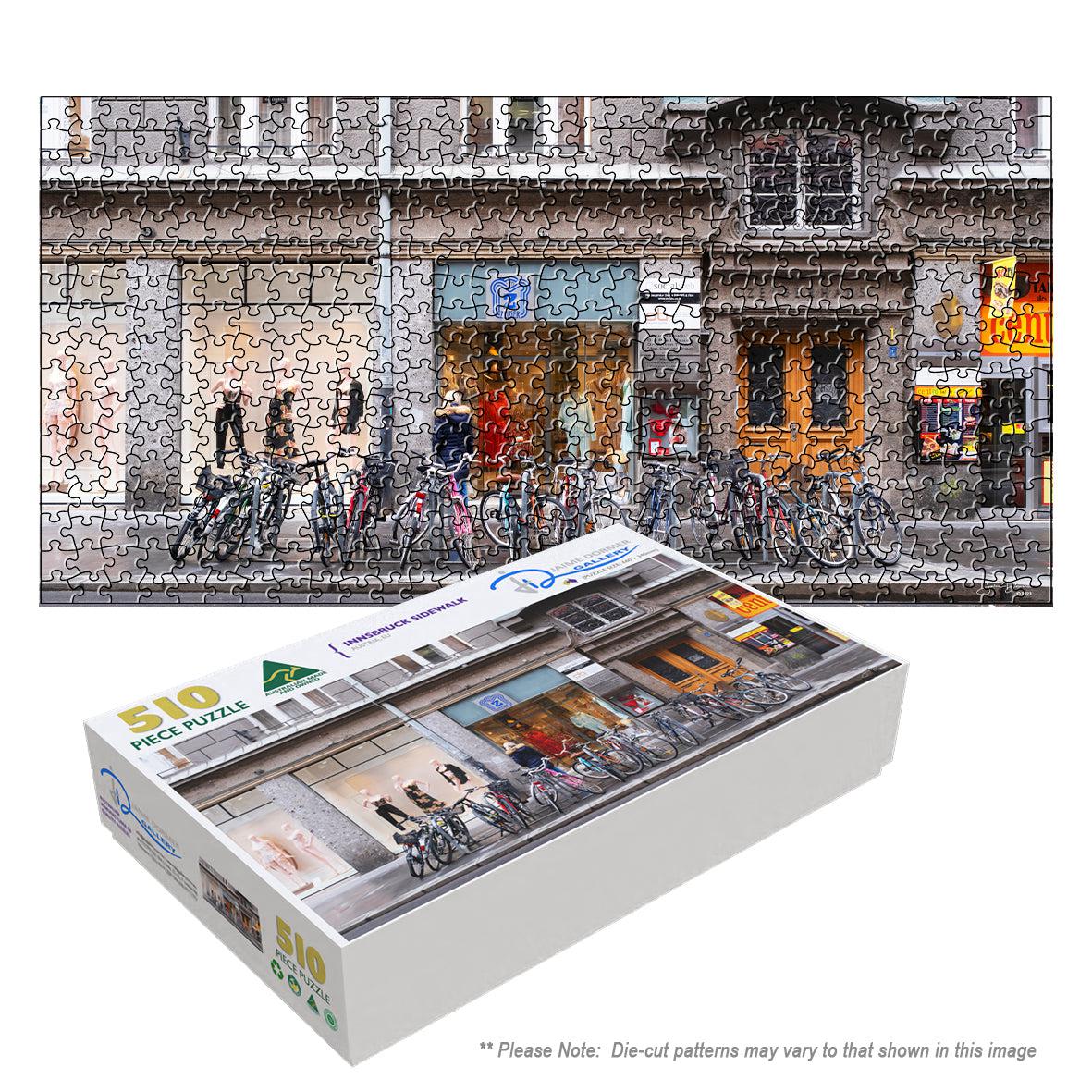 Innsbruck Urban Sidewalk – Panoramic Puzzle by Jaime Dormer – JDP Gallery