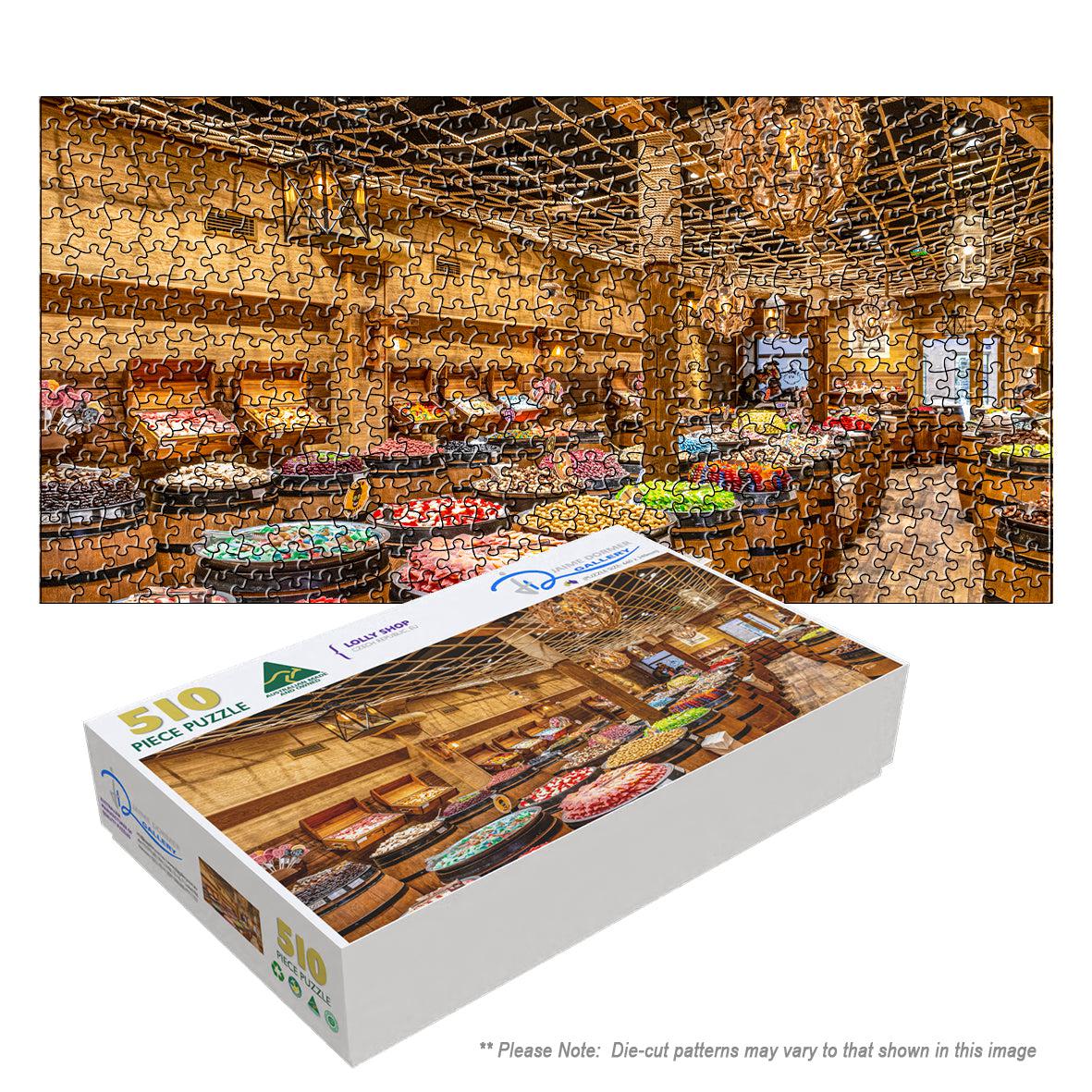 The Lolly Shop Puzzle | Colourful Prague Candy Store Panoramic Puzzle ...